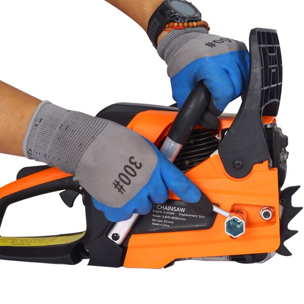 52cc 2.6HP Gasoline Chainsaw with 20 Inch Bar, 2-cycle Garden Wood Cut ...