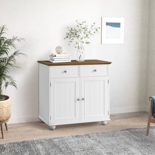 Modern Buffet Cabinet with Storage, Wood Sideboard Cupboard with 2 Dra ...