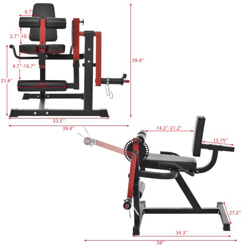 Leg Extension and Curl Machine, Adjustable Leg Extension Machine, Leg ...