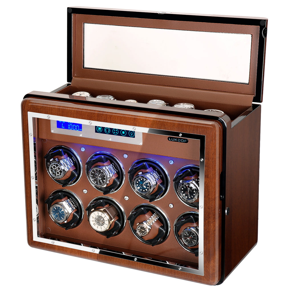 [ NEW ARRIVALS ] 8+6 Walnut Wood Automatic Quad Watch Winder ...