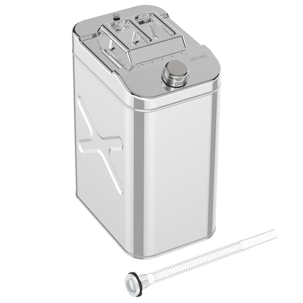 10 Gallon Stainless Steel Gas Can, Tight Sealed Fuel Storage Tank Port ...